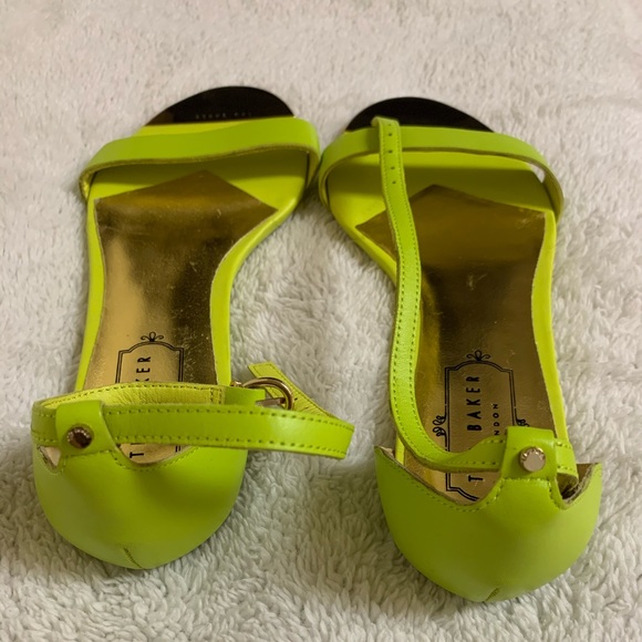 Ted Baker | Shoes | Ted Baker Ankle Strap Neon Sandals | Poshmark